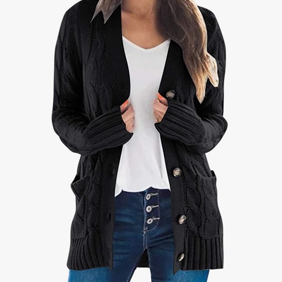 Merokeety | Sweaters | Merokeety Long Sleeve Cable Knit Button Down ...